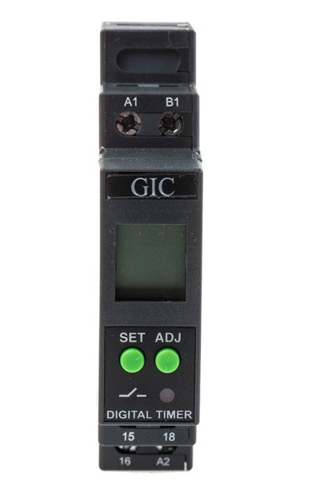 Gic Spdt Multi Function Timer Relay 24 → 240v Ac Dc 0 1 S → 999h Din Rail Mount Rs