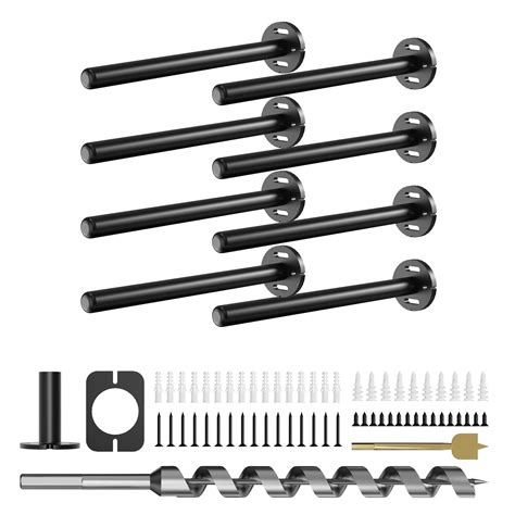 8pcs Wall Shelf Brackets Heavy Duty Floating Shelf Bracket Hidden