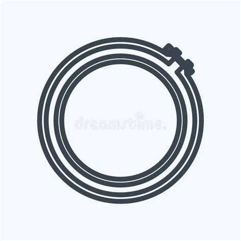 Icon Embroidery Hoop Suitable For Tailor Symbol Line Style Simple