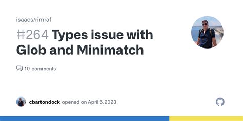 Types Issue With Glob And Minimatch · Issue 264 · Isaacsrimraf · Github