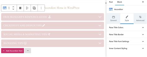 How To Add An Accordion Menu In Wordpress Natalie Ducey
