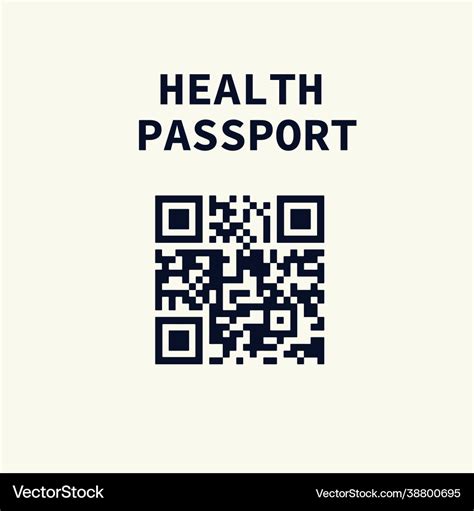 Health Passport And Qr Code Royalty Free Vector Image
