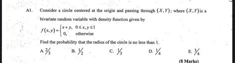 Solved Consider A Circle Centered At The Origin And Chegg