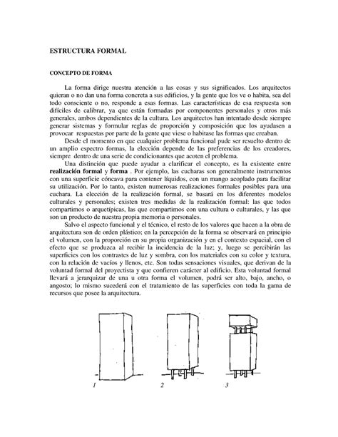 Apunte Estructura Formal 2021 Estructura Formal Concepto De Forma La