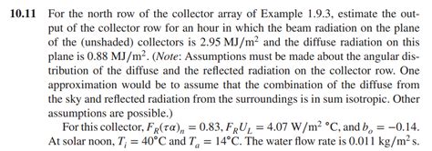 1011 For The North Row Of The Collector Array Of
