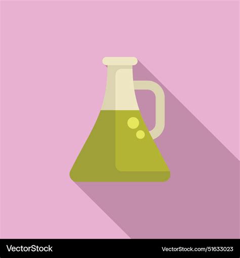 Chemical Flask Containing Green Liquid Bubbling Vector Image