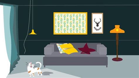 미니 멀 신선한 장식 스타일 이른가 거실의 벡터 일러스트 레이 션 이른 가을 거실 소파 일러스트 Pngtree 로열티 무료