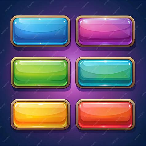 A Colorful Display Of Buttons With Different Colors And Shapes