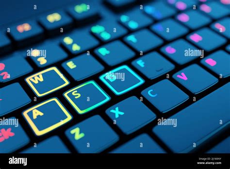 Computer Rgb Keyboard On Black Background 3d Rendering Of Streaming Gear And Gamer Workspace