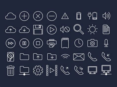 40 Free Flat Ui System Icons