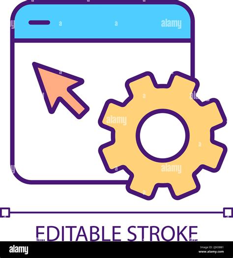 Website Settings Configuration RGB Color Icon Stock Vector Image Art Alamy