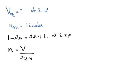 Solved The Volume Occupied By 12 5 Moles Of Nitrogen Gas At Stp Is Liters