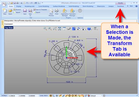 VisualCAD The Ribbon Bar Transform