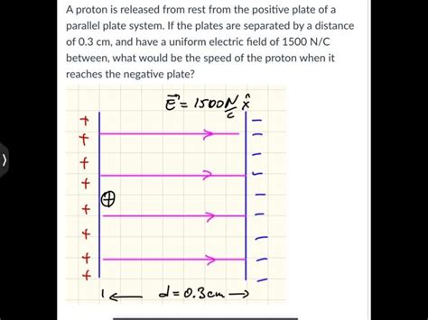Solved A Proton Is Released From Rest From The Positive Chegg