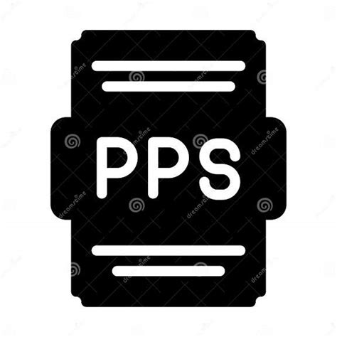 Pps File Icon Solid Style Spreadsheet File Type Extension Format Icons Vector Illustration