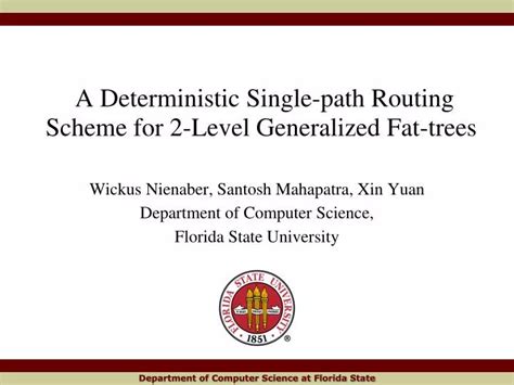 Ppt A Deterministic Single Path Routing Scheme For 2 Level