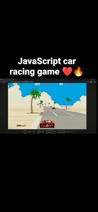 Javascript Car Game 🔥 Coding Gaming Html Css Javascript Youtube