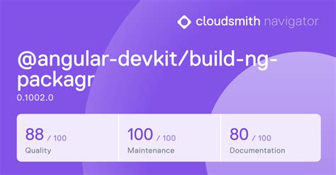 angular devkit build ng packagr 0 1002 0 npm package quality cloudsmith navigator