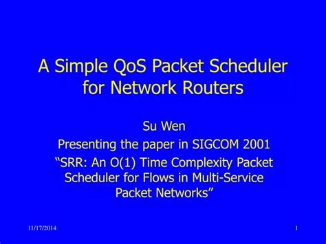 PPT A Simple QoS Packet Scheduler For Network Routers PowerPoint Presentation ID 6749392