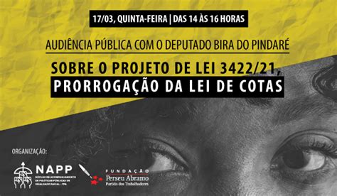Banner Prorrogacao Lei Cotas Fundação Perseu Abramo