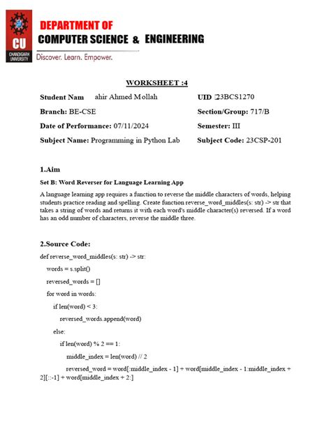 Python Assesment 4 Pdf