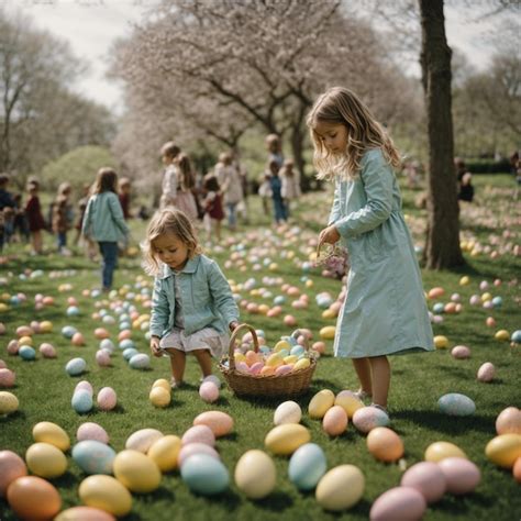 Premium Photo Highlight The Excitement Of Easter Egg Hunts With
