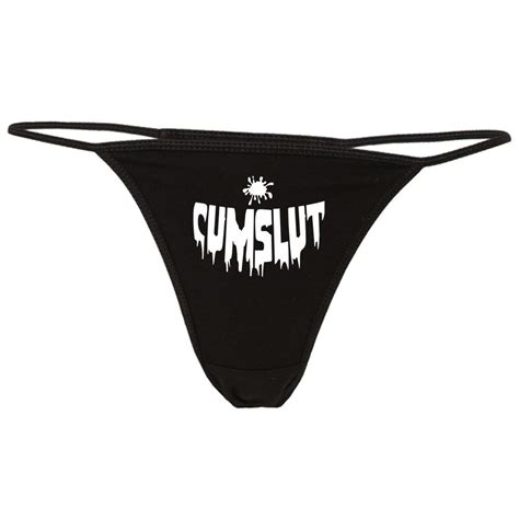 Cumslut Thong Panties G String Bikini Knickers Cum Slut Eat Etsy