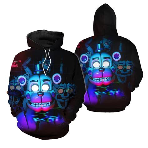 Fnaf Five Nights At Freddys Horror 3d Hoodie Sold By Still Donni Sku