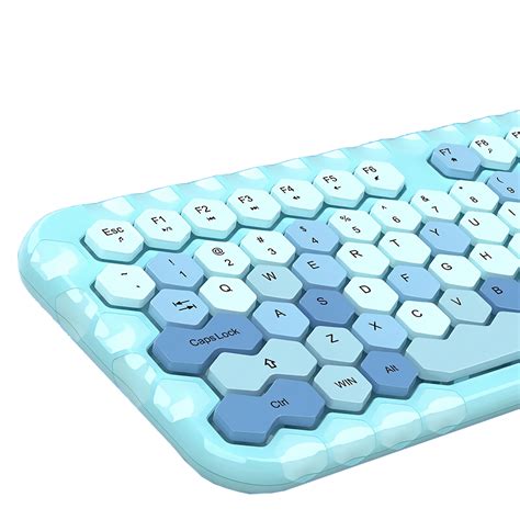 Mofii Honey Plus 2 4g Wireless Keyboard And Mouse Set 104 Keys Honeycomb Keycaps Keyboard Office