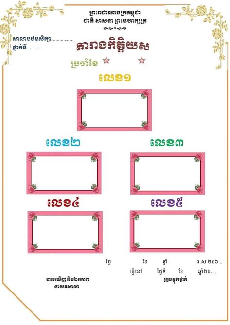 តារាងកិត្តិយស Pdf ពិភព កិច្ចតែងការបង្រៀន Facebook