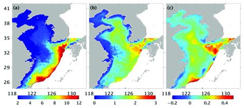 A Annual Mean ×10 9 J M −2 B Standard Deviation ×10 8 J M −2 Download Scientific