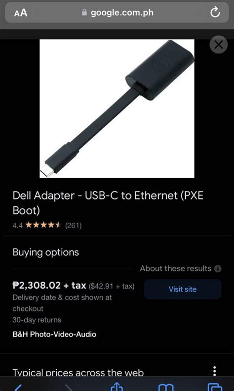 Dell Adapter USB C To Ethernet PXE Boot Computers Tech Parts Accessories Other
