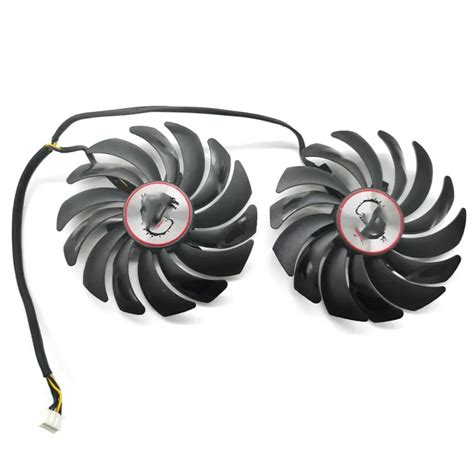 2pcslot 95mm Pld10010s12hh Cooler Fan For Msi Gtx 1060 1070 1080 Ti Rx