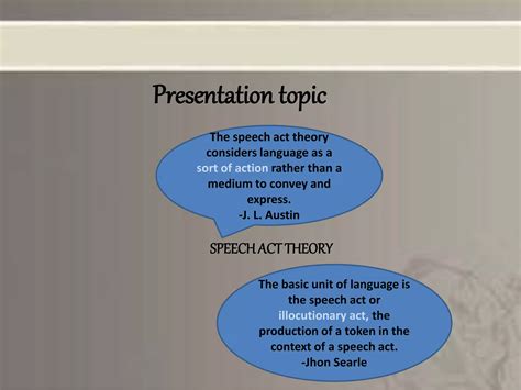 Speech Act Theory Pptx