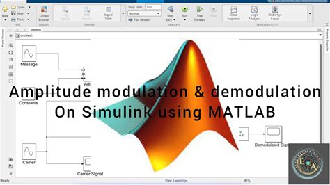 Amplitude Modulation And Demodulation Using Simulink On Matlab Am Lab On Matlab Using