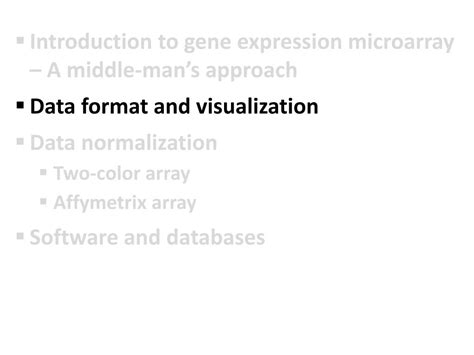 Ppt Introduction To Microarray Data Analysis Bmiibgp 730 Powerpoint