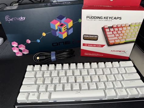 Keycaps Ducky Hyperx Ducky One Mini W Hyperx White Pudding Keycaps
