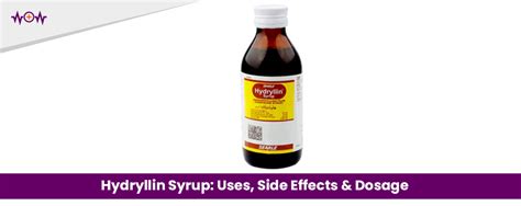 Hydryllin Syrup Uses Side Effects And Dosage Wow Health Pakistan