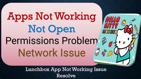 How To Fix Lunchbox App Not Working Not Open Space Issue Network And Permissions Issue Youtube