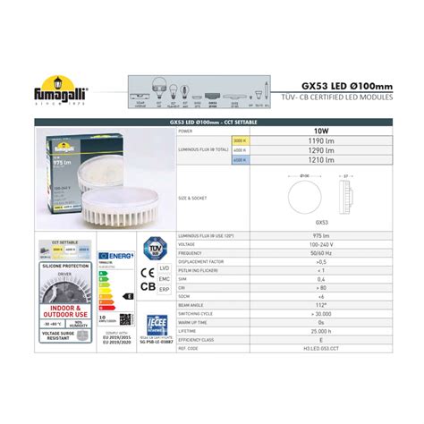 LED CCT GX W Bulbs Fumagalli LED Bulbs