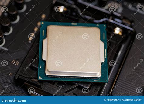 Closeup Central Processor Unit Cpu Ready To Install On Motherboard