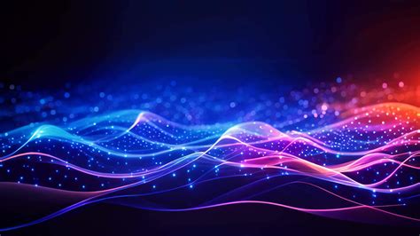 Ai Generated Abstract Technology Background With Glowing Lines And