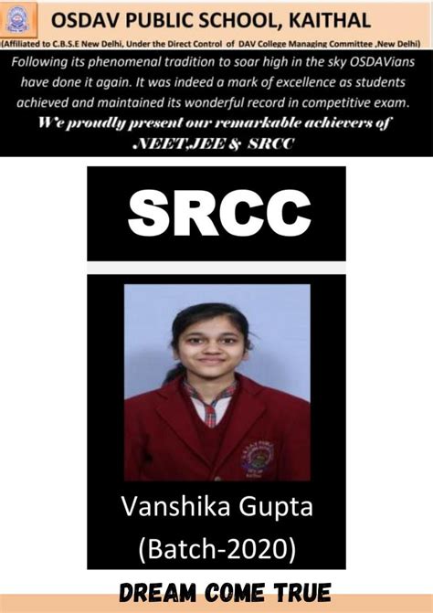 Dreamcometrue Proudmoment Vanshika Gupta