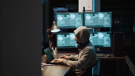 Premium Photo Programming Thief Breaking Through Cyber Security Server And Stealing Big Data