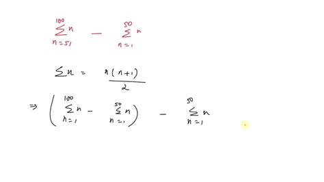 Solvedfind The Partial Sum Sum N51 100 N