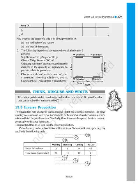 Direct And Inverse Proportions NCERT Book Of Class Mathematics
