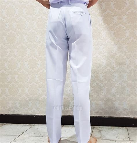 กางเกงสแล็คสีขาว ทรงกระบอก มีเก็บเงินปลายทาง Earthsi Shop Thaipick