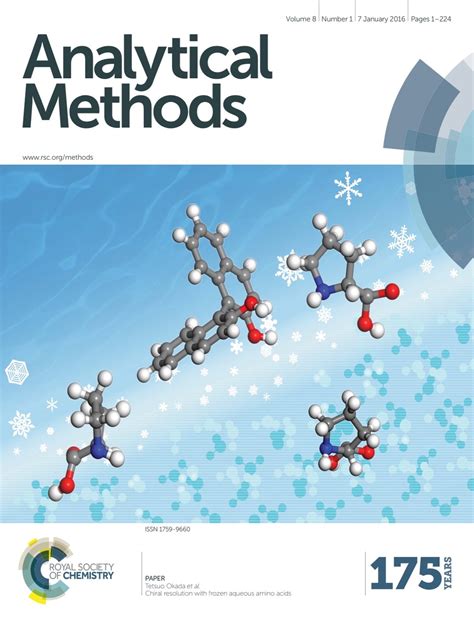 New Article Published In Analytical Methods Of Rsc Bioreg