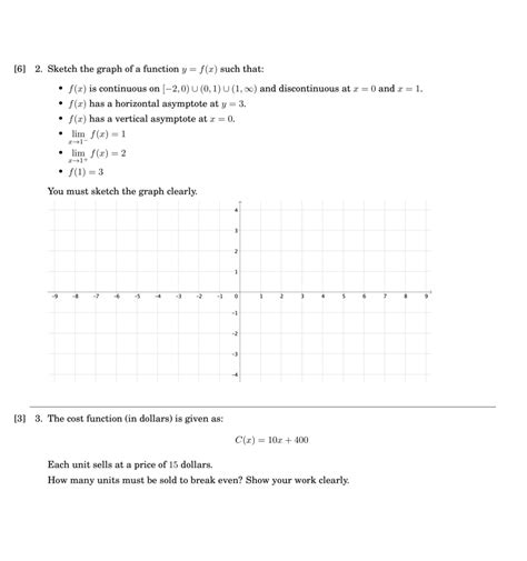 solved [6] 2 ﻿sketch the graph of a function y f x ﻿such