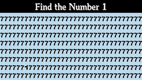 Optical Illusion Iq Test Are You A Genius Within 5 Seconds Spot The Number 1 Among 7